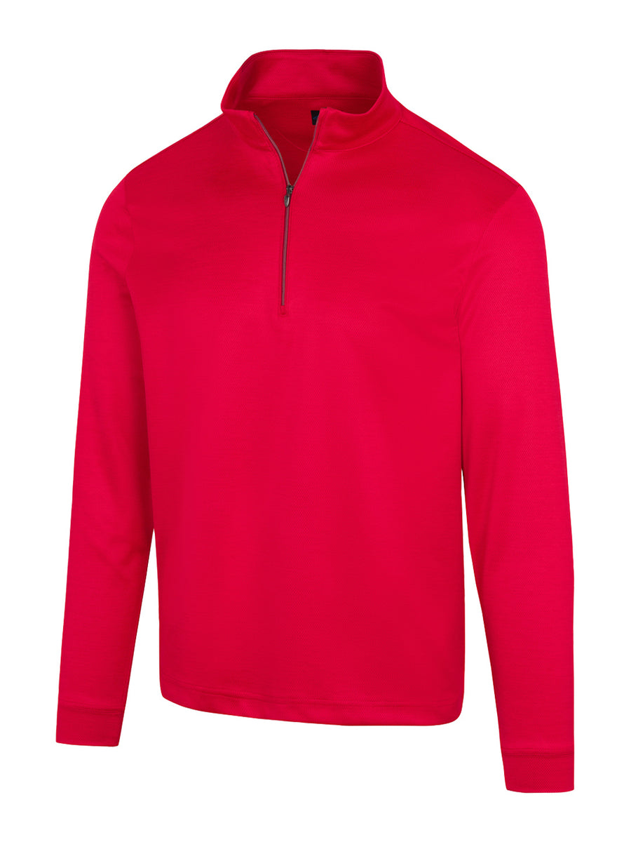 Greg Norman Red Zip Golf Sweatshirt for Men – golfbuyindia