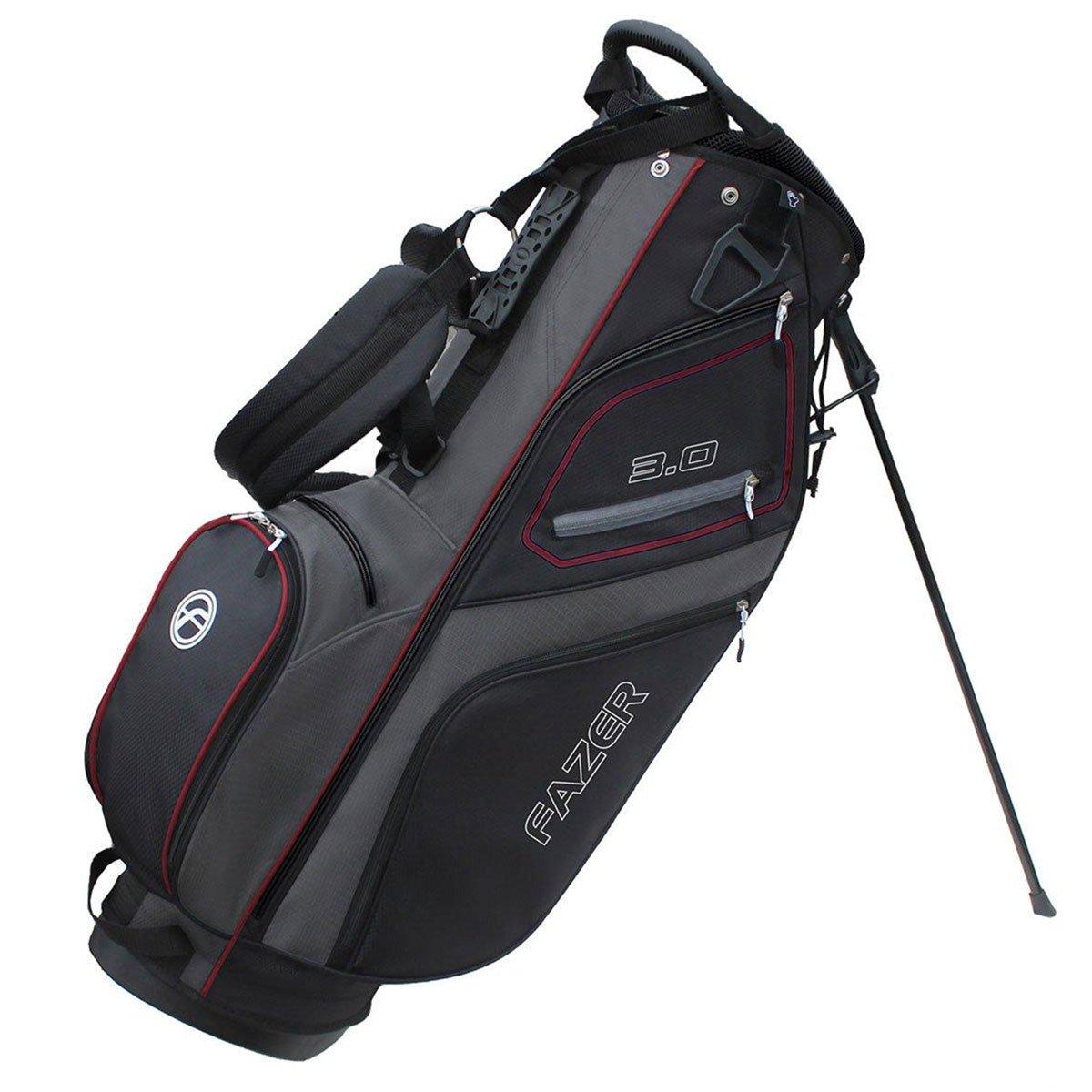 Fazer 3.0 Lightweight Golf Stand Bag – Black/Red (6 Divider) – golfbuyindia