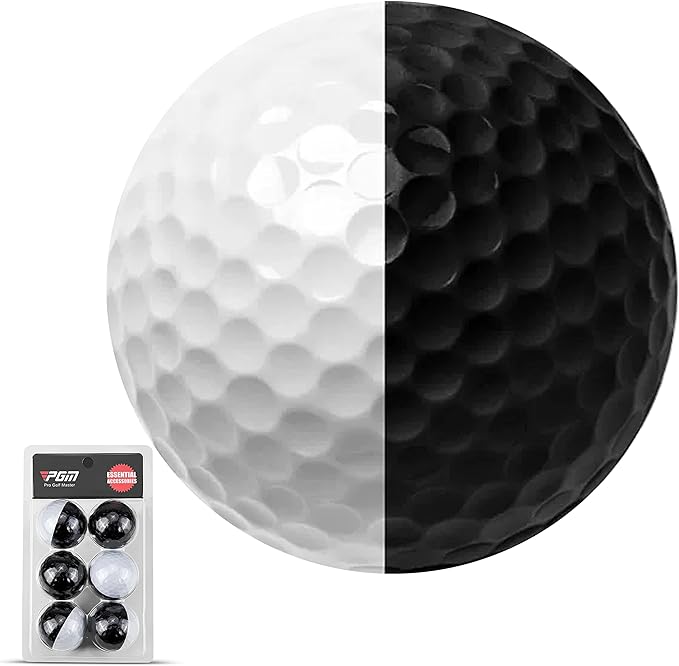 Two-Color Golf Three-Layer Ball Putter Practice Black and White Ball V ...