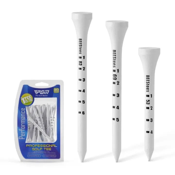 Golf Wood Tee Limit Adjustable Height Ball Pin Depth Mark Tees ...